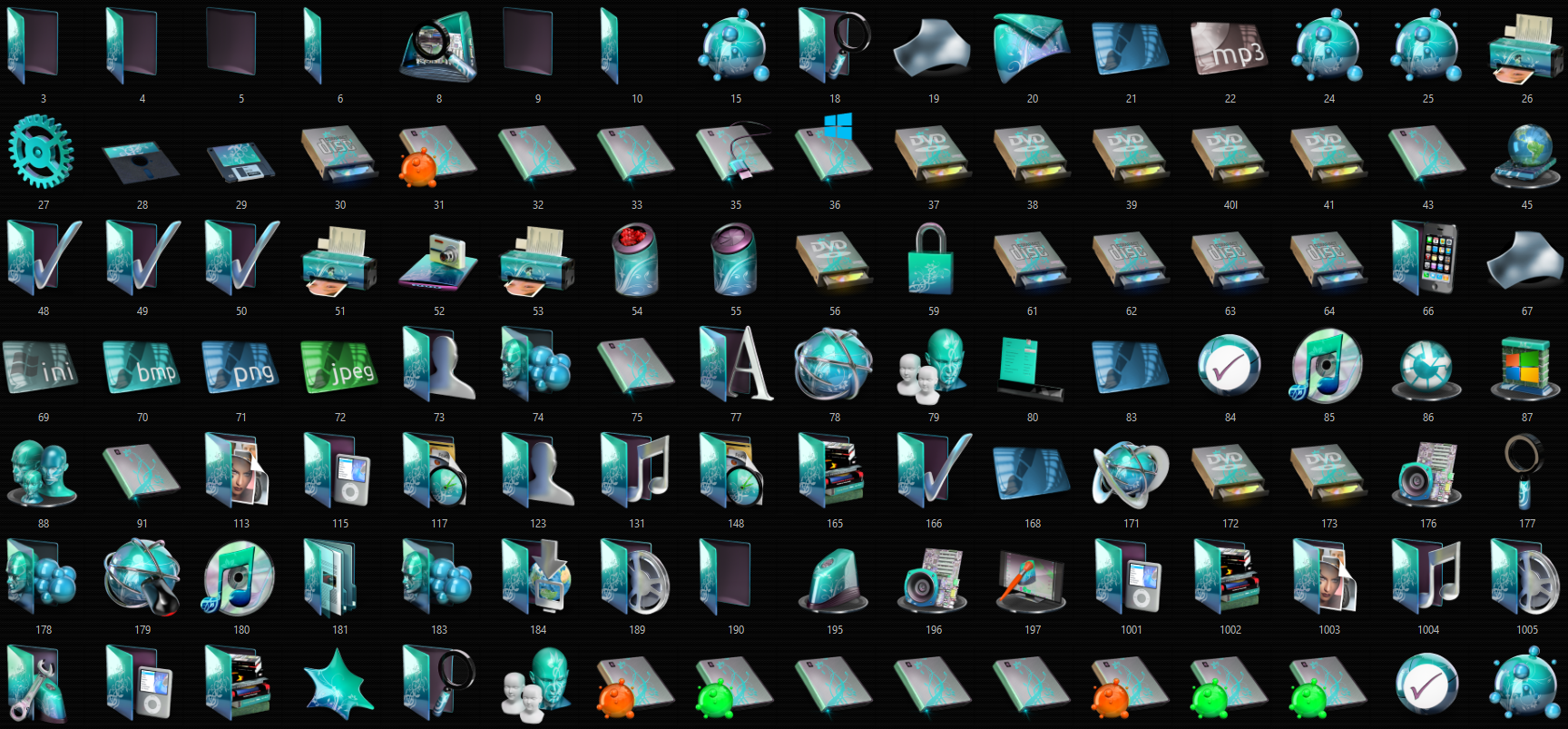 Floating Ice IconPack 7TSP – 7tsp GUI Theme Source Patcher