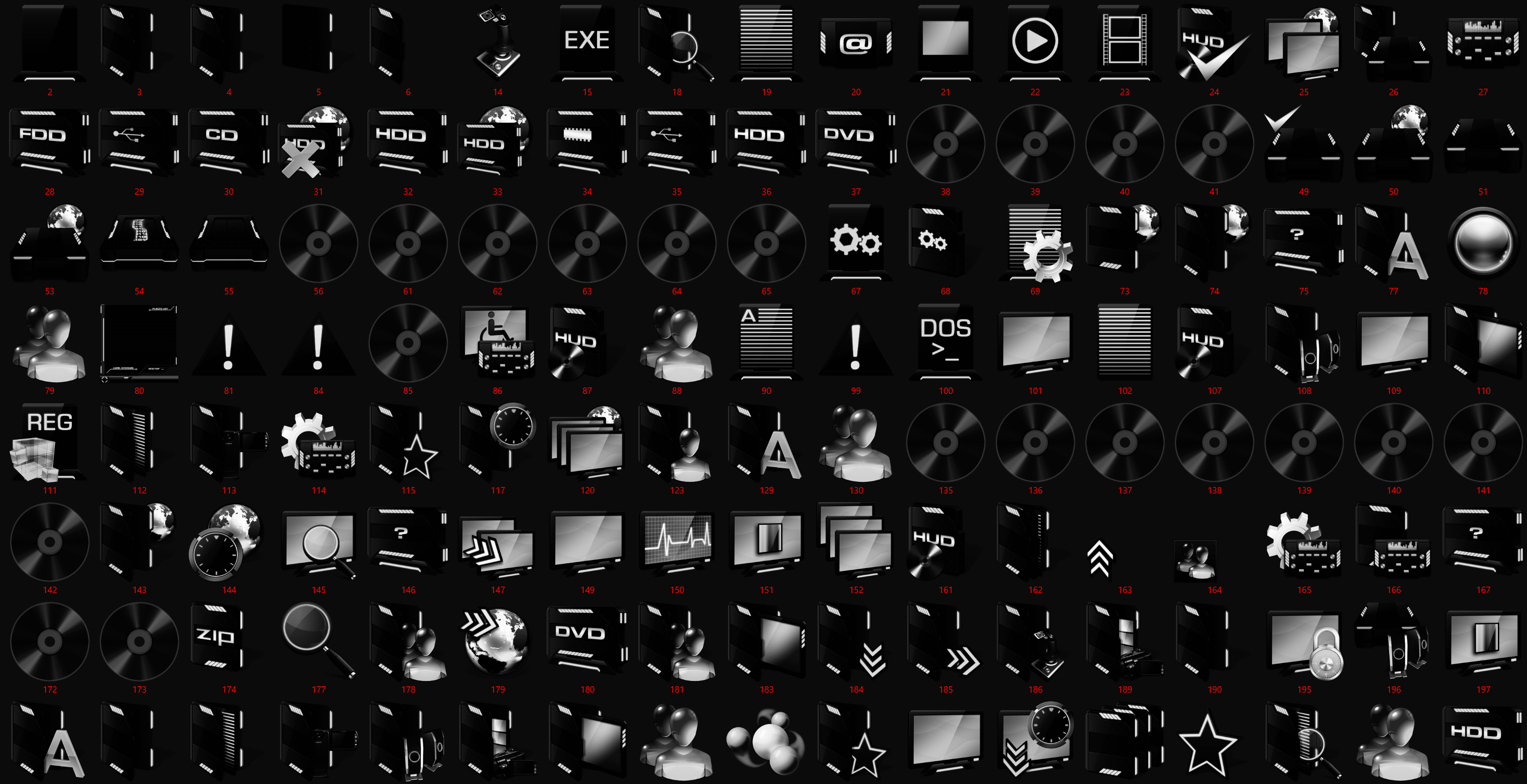 HUD Xtreme Dark and White IconPack 7TSP – Theme Source Patcher