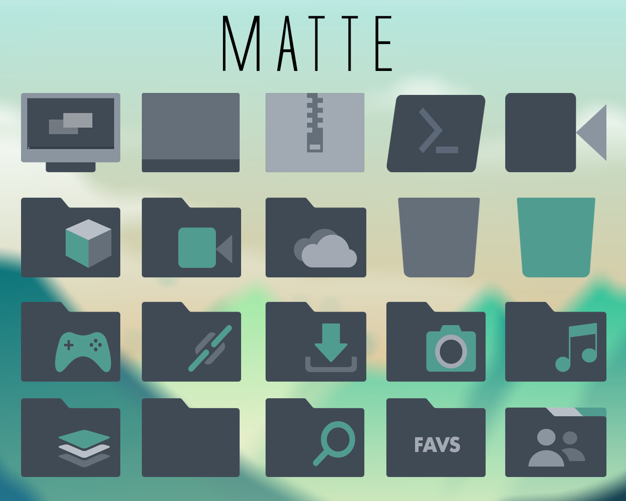 Matte IconPack 7TSP – Theme Source Patcher