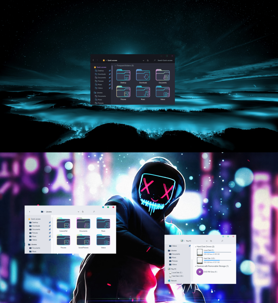 Shadows Icons Theme for Win 10 and Win 11 - Theme Source Patcher