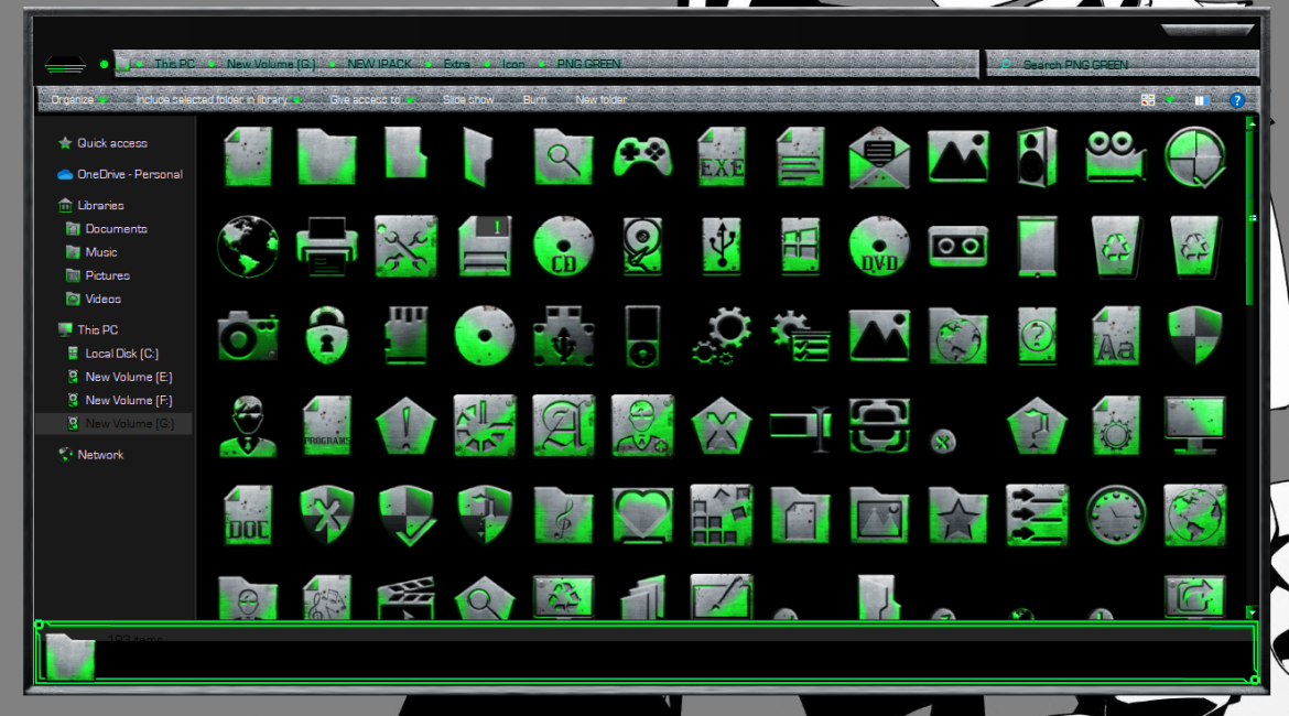 Metallic Green IconPack 7TSP – Theme Source Patcher